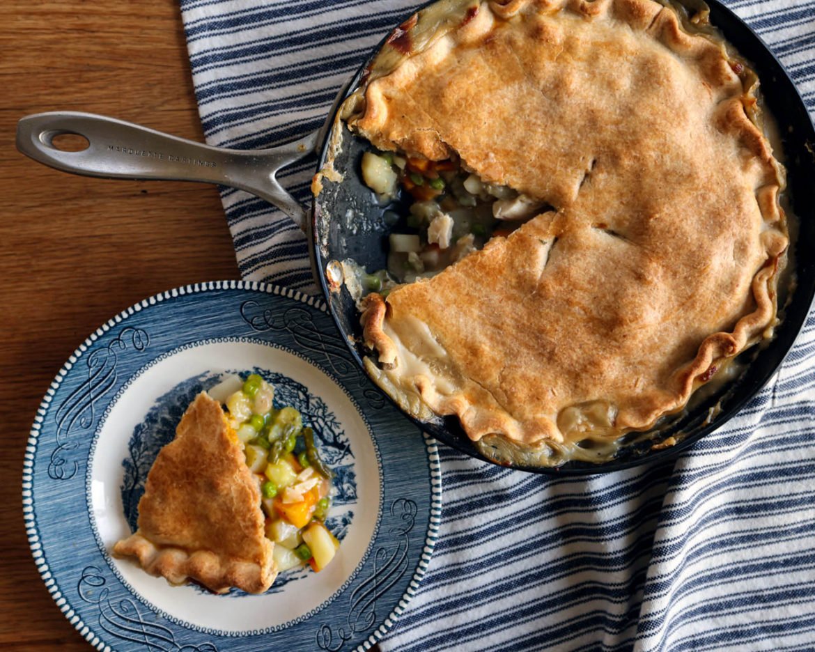 Skillet Chicken Pot Pie - The Seasonal Homestead