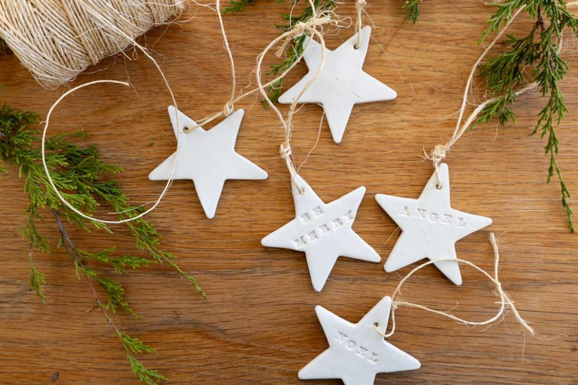 Homemade Clay Star Ornaments - The Seasonal Homestead