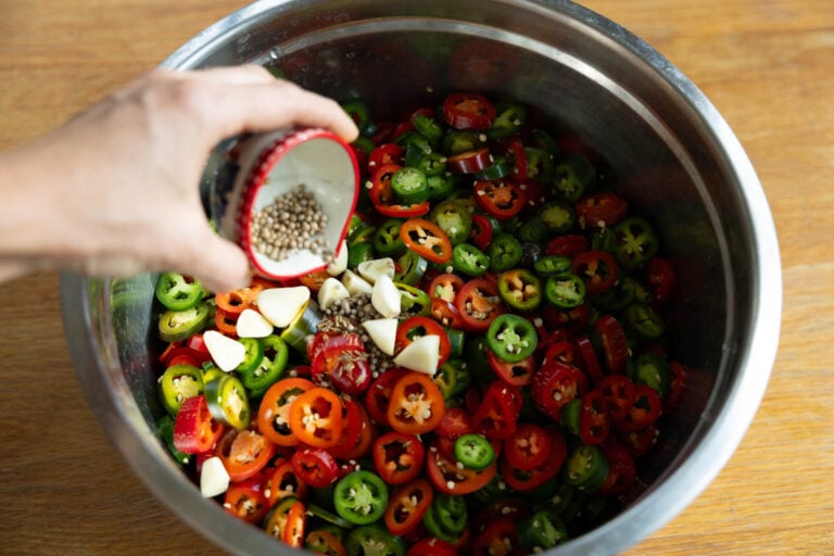 Fermented Peppers with Garlic and Lime - The Seasonal Homestead