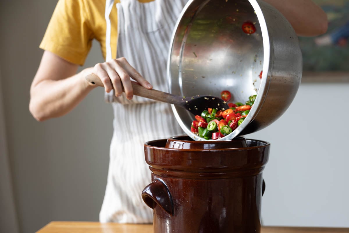 Fermented Peppers with Garlic and Lime - The Seasonal Homestead