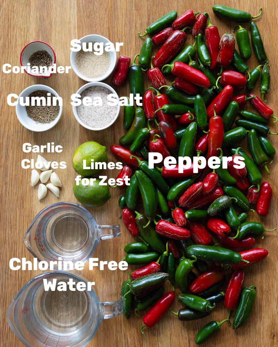 Fermented Peppers with Garlic and Lime - The Seasonal Homestead